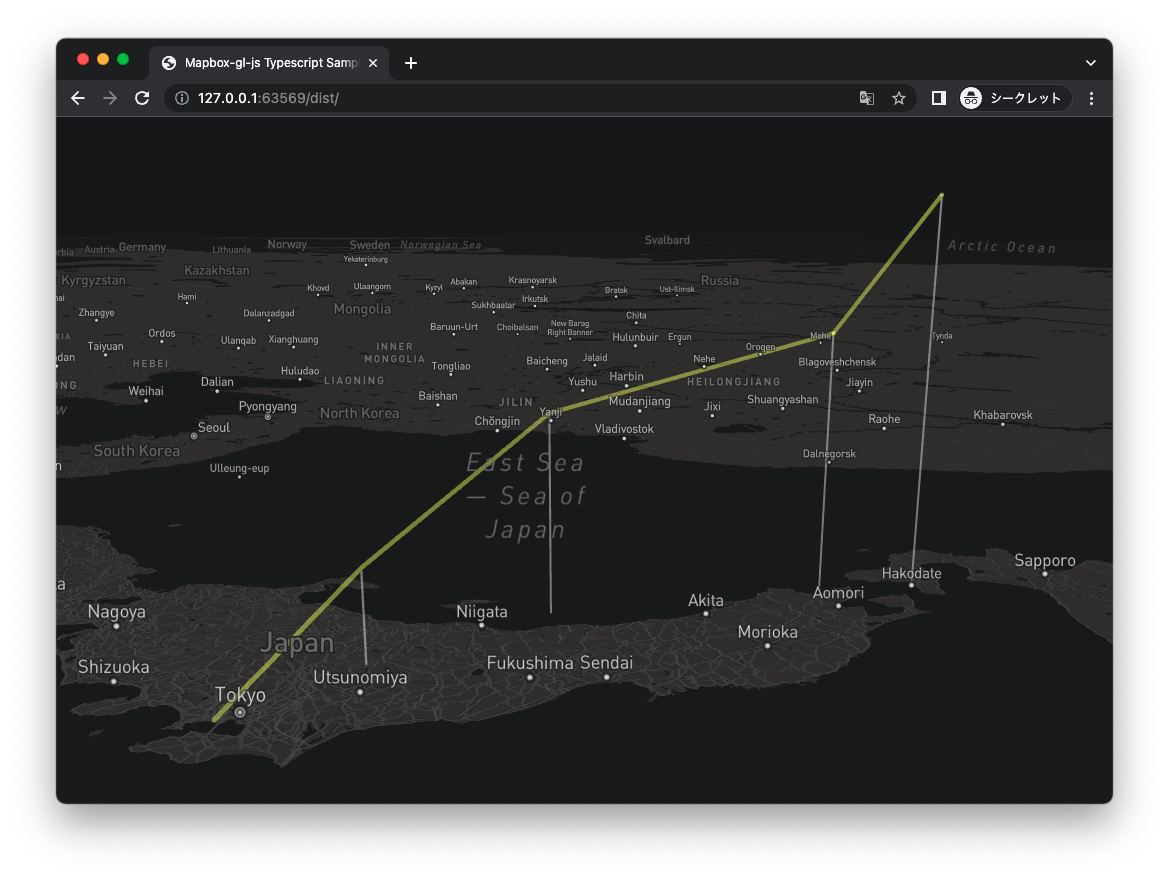 TypeScript + Mapbox-GL-JS⑥ 軌跡の可視化 - Space Time Cube編 #three.js - Qiita