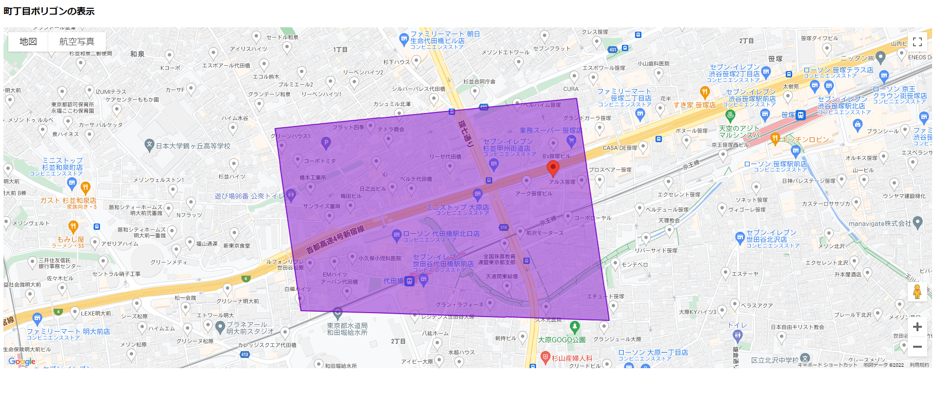 Maps JavaScript APIを使ってGoogle Mapに町丁目ポリゴンを表示してみる #GIS - Qiita