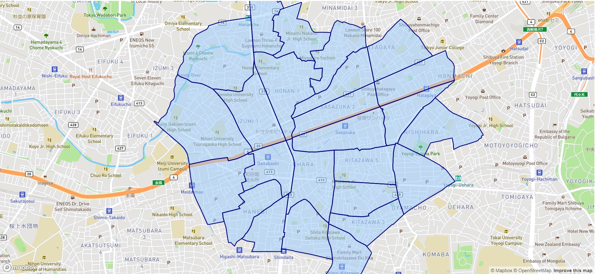 Mapbox Gl Jsを使って町丁目ポリゴンを表示してみる Javascript Qiita 