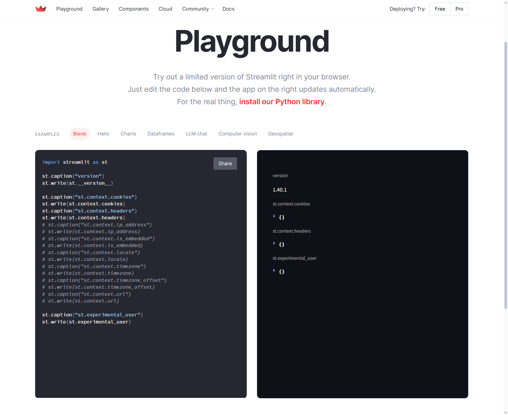 Streamlitの新機能 st.context と st.user は何を取得できるのか #Snowflake - Qiita