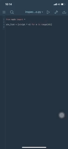 Pythonista3 やろうぜ！標準機能をみてみる 〜 コーディング編 #Mobile - Qiita
