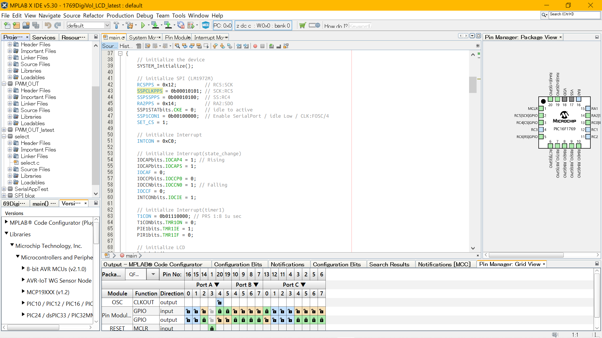 PIC16F1769で電子ボリュームLM1972Mを鳴らす #pic - Qiita