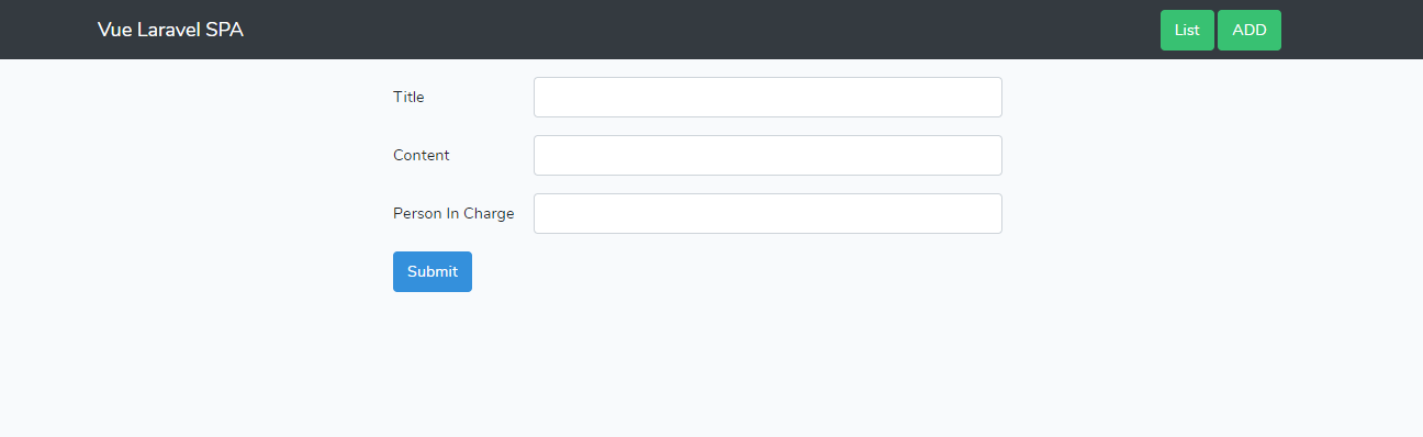 Vuejs Laravelでシンプルなspa構築チュートリアル：vueフロントエンド編 Javascript Qiita 
