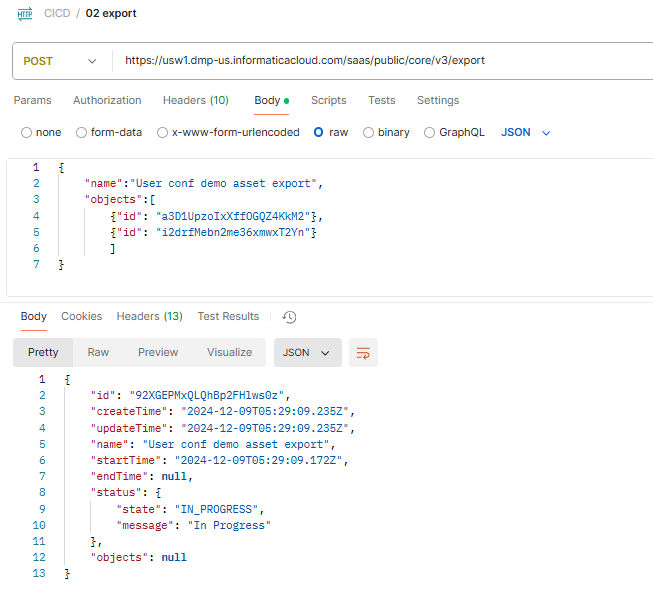 [いまさら聞けないIDMC]開発資産をエクスポートする(REST API編) #REST-API - Qiita