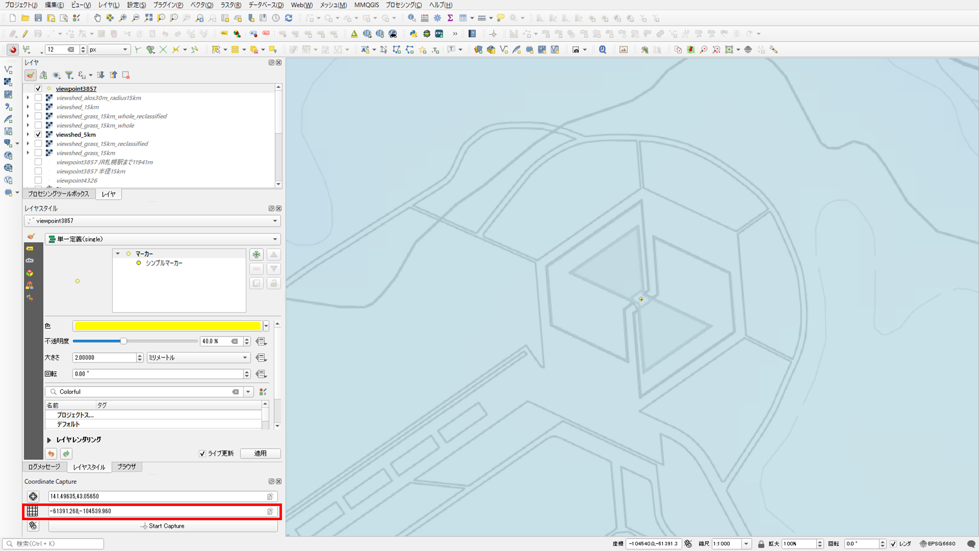 QGISで可視領域分析～北海道百年記念塔を例として～（前編） #GRASSGIS - Qiita