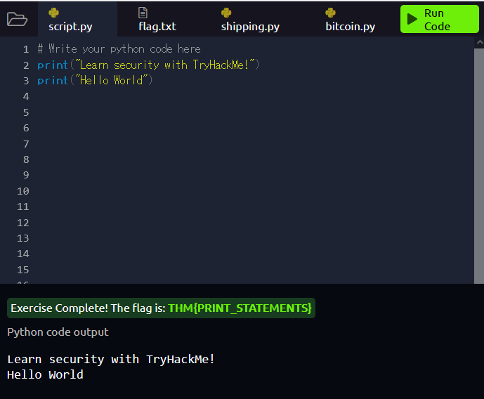 【TryHackMe】Python Basics：Walkthrough #Security - Qiita