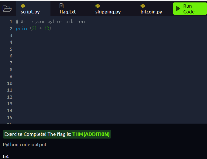 【TryHackMe】Python Basics：Walkthrough #Security - Qiita