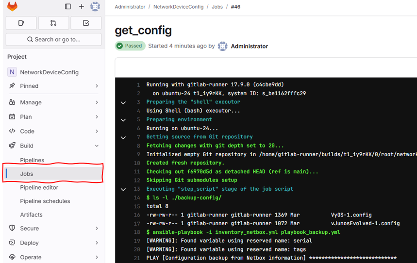 Netbox と Ansible と Gitlabでネットワーク機器のコンフィグ取得(その2:設定) #Network - Qiita