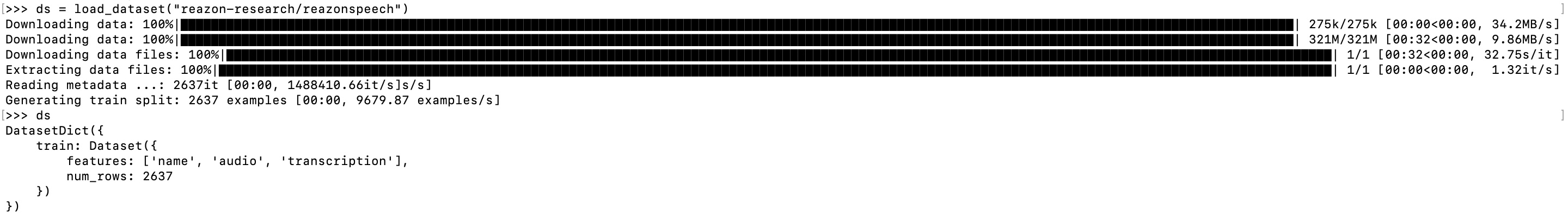 ReazonSpeechデータセットをダウンロードしてみた #初心者 - Qiita