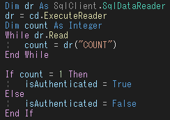 SQLを修正し、TrueやFalseが返ってくるようにする（VB.NET） #SQLServer - Qiita