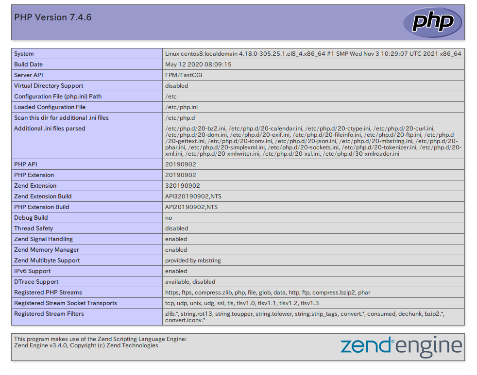 CentOS 8にPHP 7.4を標準リポジトリからインストールする #PHP7 - Qiita