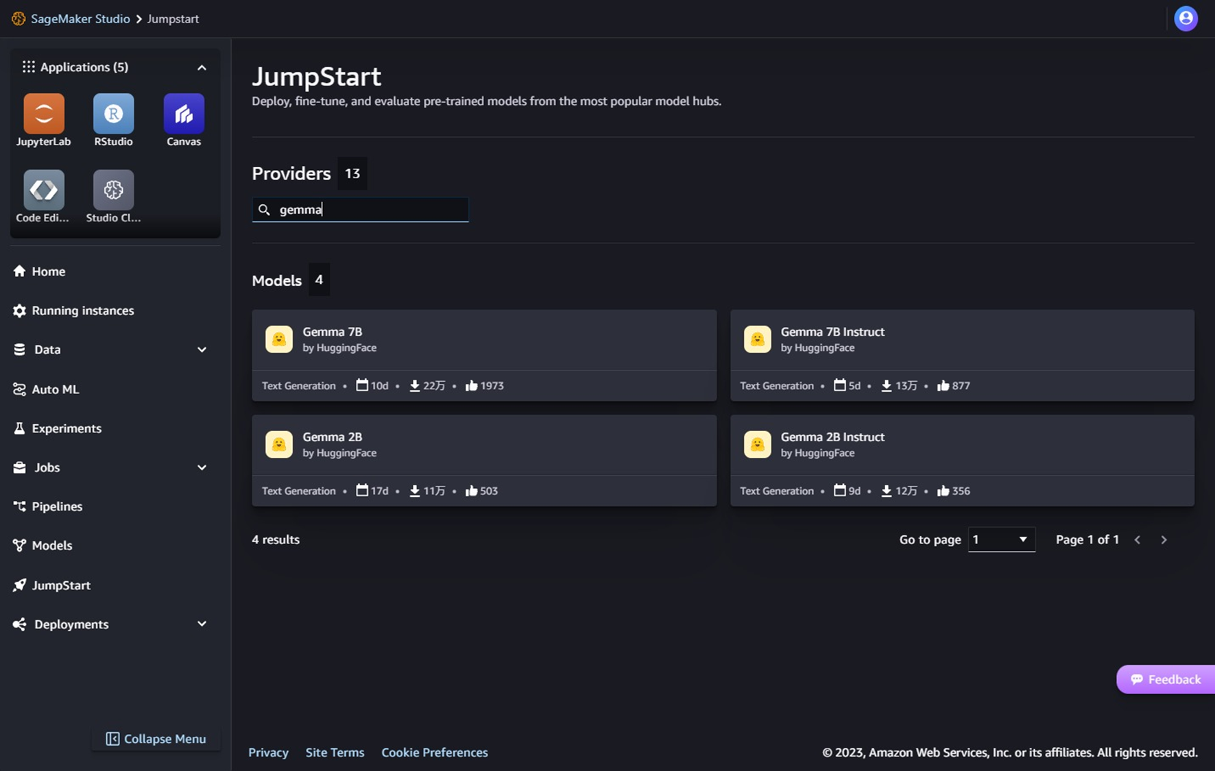 SageMaker JumpStart で Gemma 2B を試す【Fine-tuning編】 #LLM - Qiita