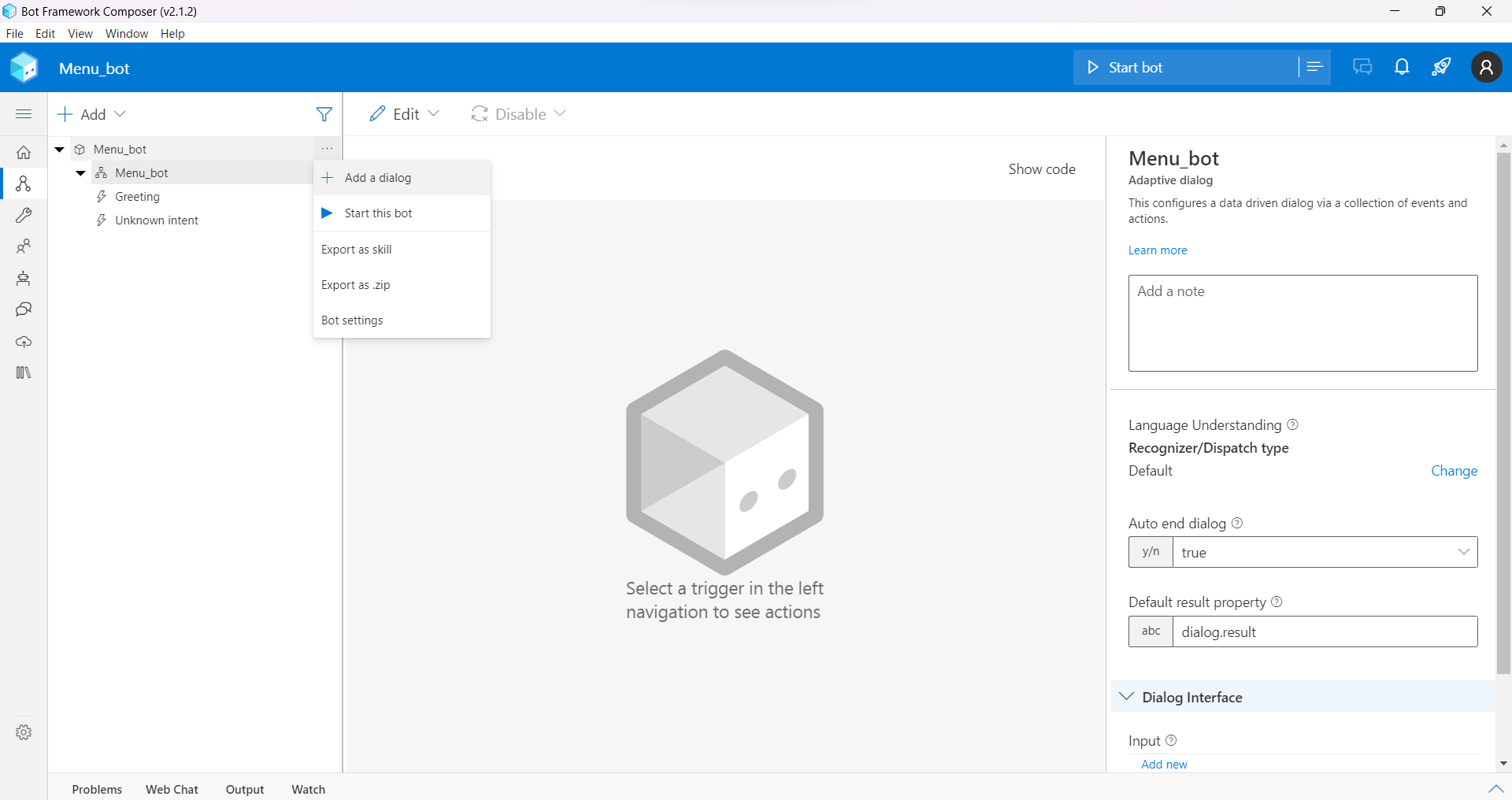 Bot Framework Composerで簡単なボットを作ってみた – ナレコムAzureレシピ | AIに強い情報サイト