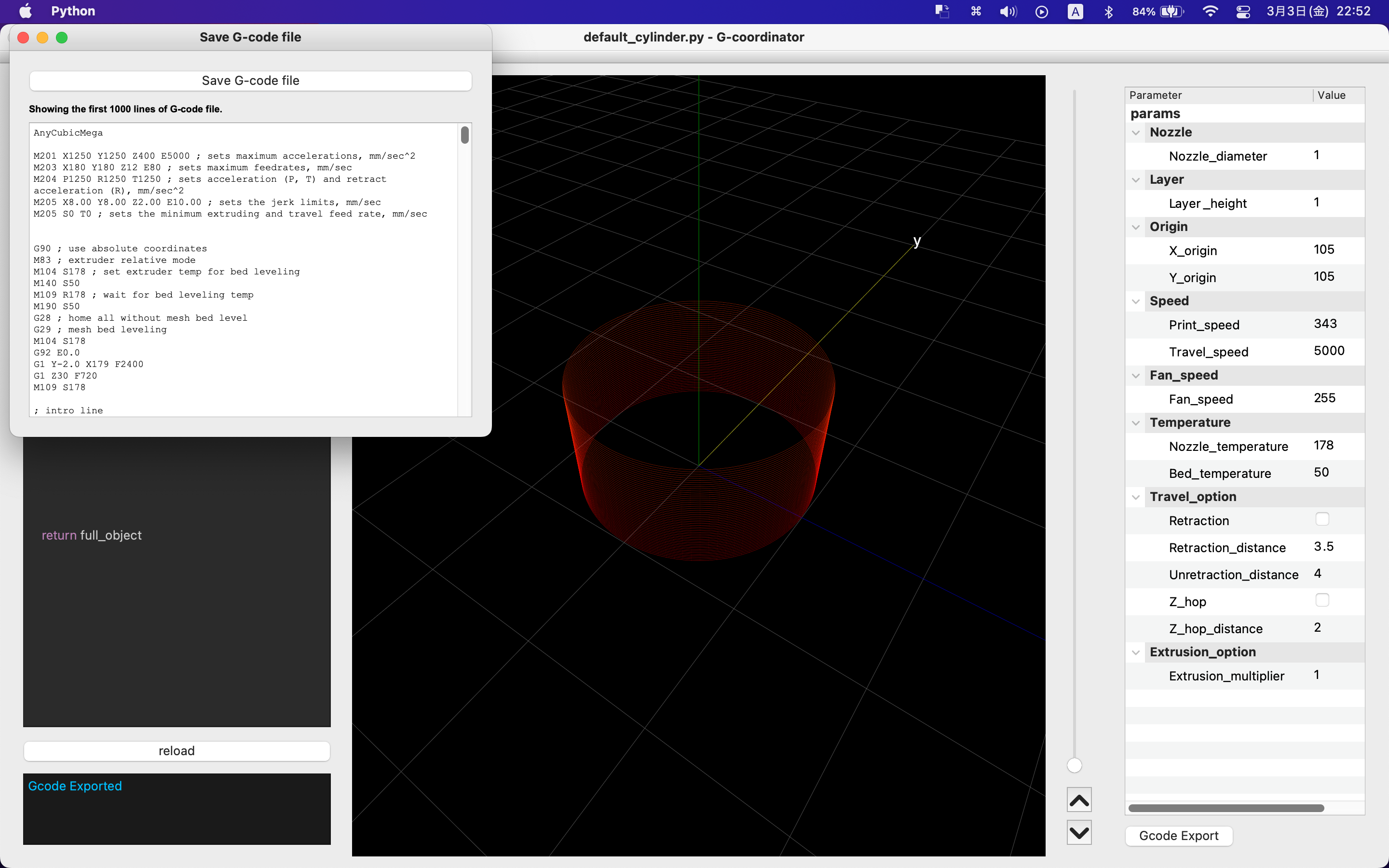 G-coordinatorで3Dプリント＃1 #Python - Qiita