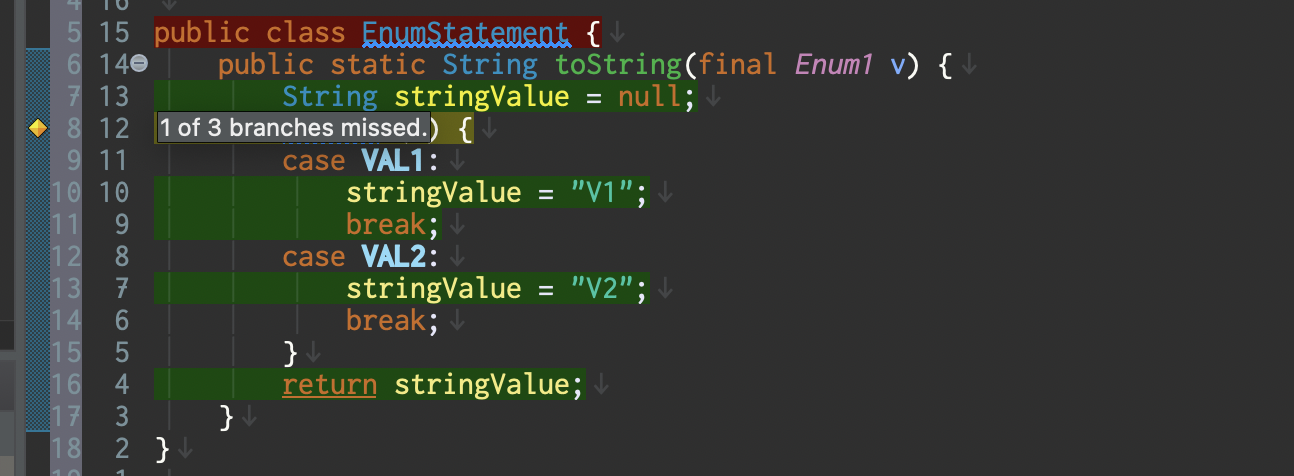 JUnit5 + Mockito で enum を使った switch~case の分岐カバレッジを100%にするUTの書き方 #Java - Qiita