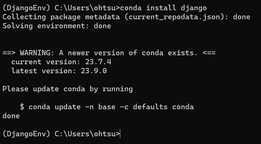 anacondaを使ってDjango環境を作り、VSCodeで操作する #Python - Qiita