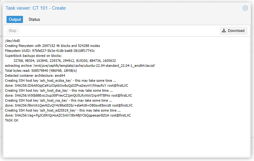 Proxmox VE上にコンテナをデプロイする #container - Qiita
