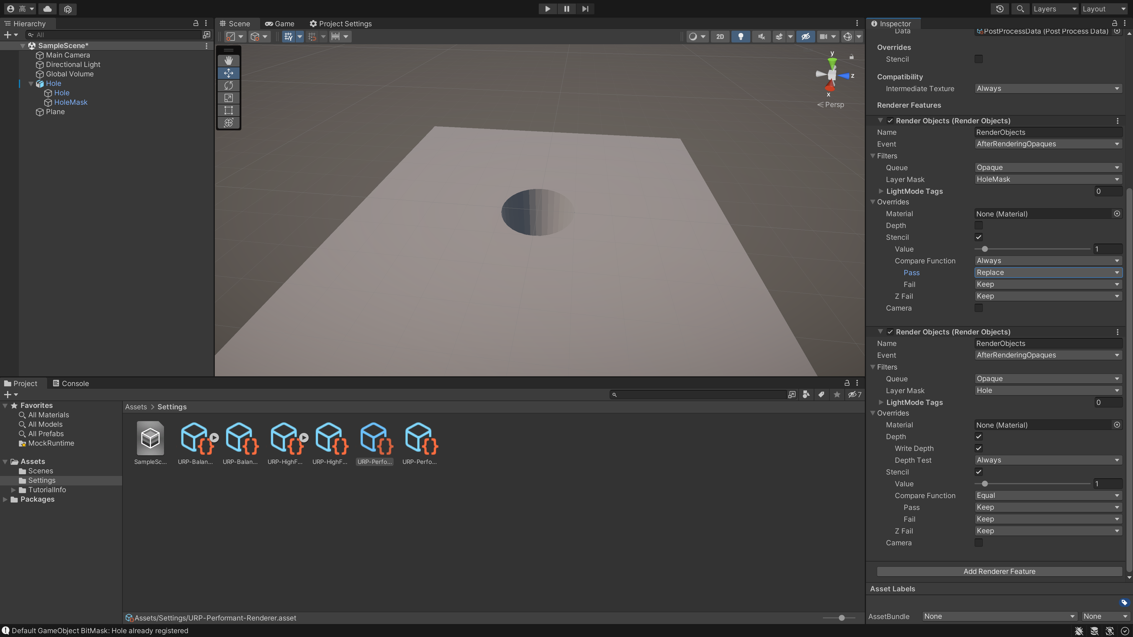 Unity URP Renderer Dataを用いて移動可能な穴を描画する #Unity3D - Qiita