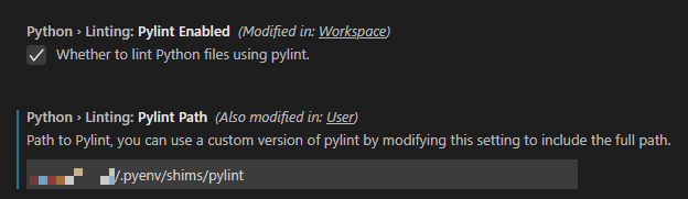 VS-Codeでpyenv環境のpylint, pycodestyleを使う #Python - Qiita