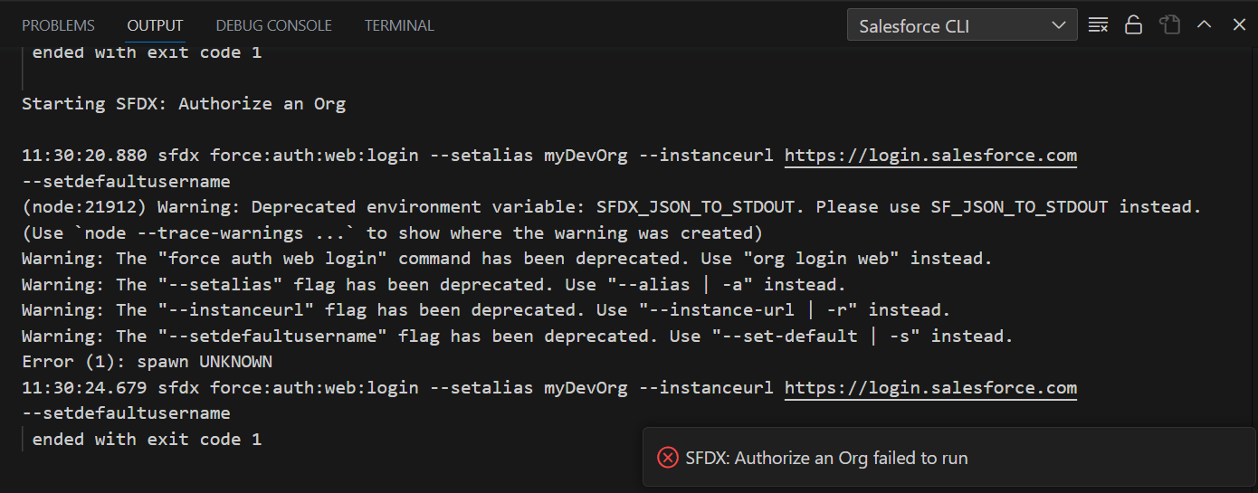 SFDX: Authorize Errorのまとめ #Salesforce - Qiita