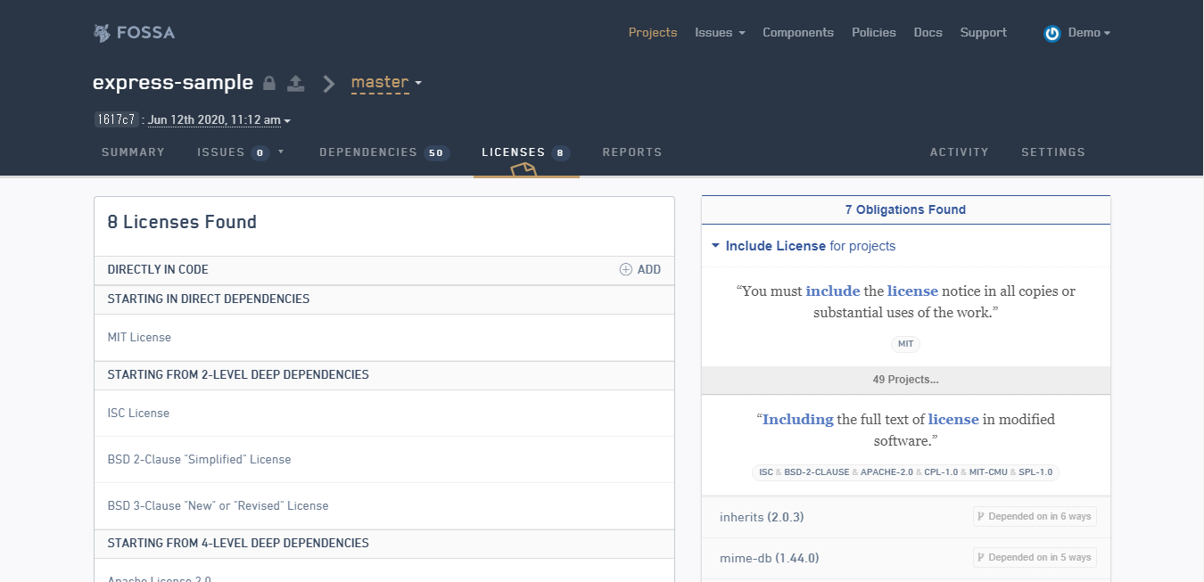 OSSライブラリのライセンス管理の決定版「FOSSA」を使ってみよう - Qiita
