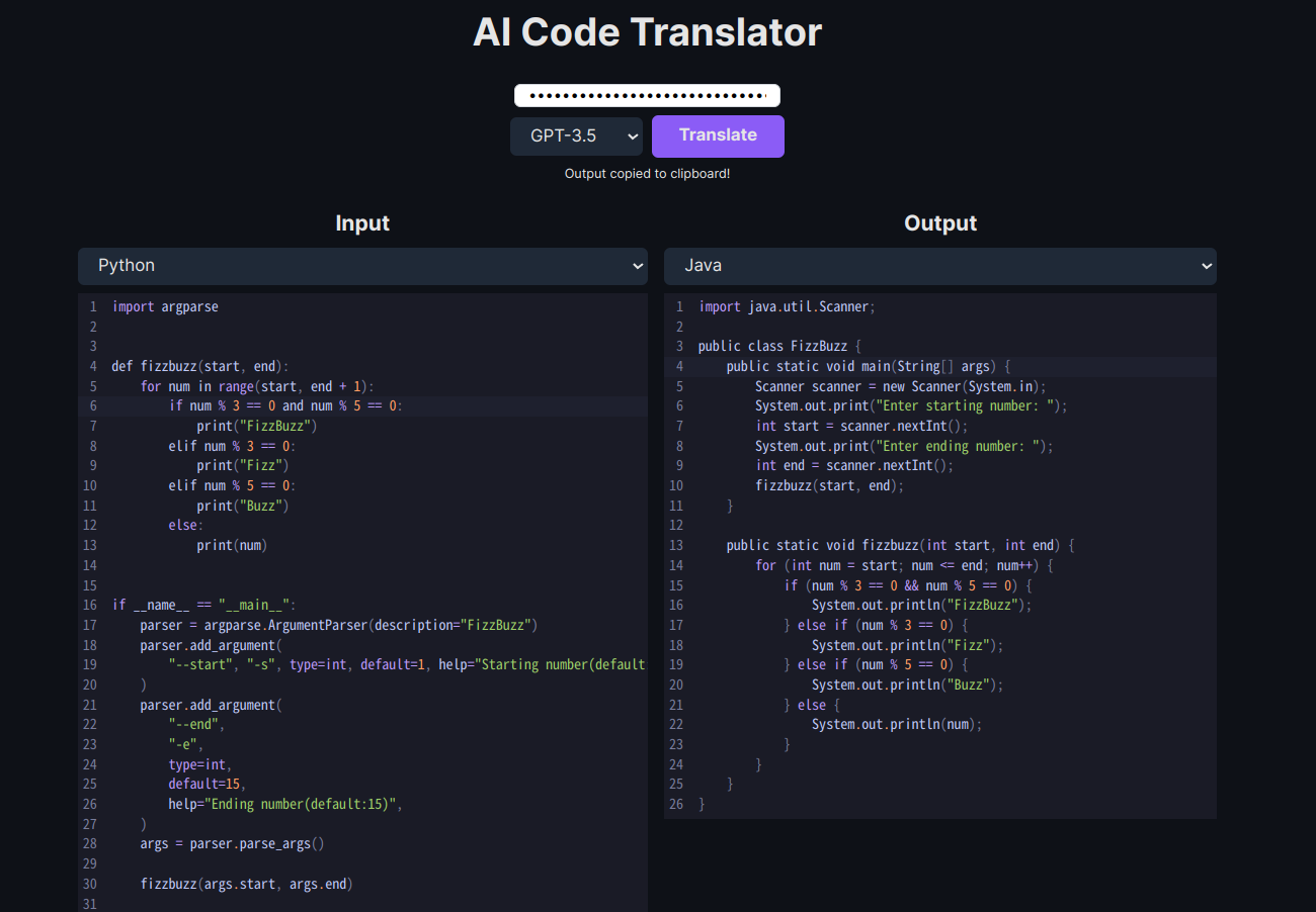 【AI Code Translator】AIを用いてコードを別の言語へ翻訳する！ #Python - Qiita