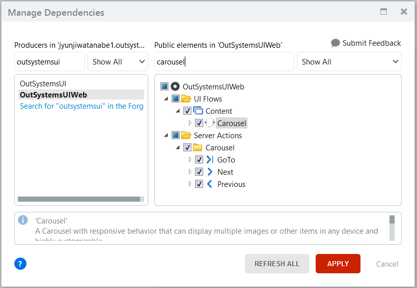 OutSystemsのCarousel Widgetの使い方 #outsystems - Qiita