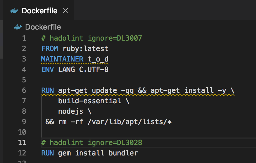 【Docker修行③】静的解析ツール「hadolint」を利用して、効率的にベストプラクティスに基づいたDockerfile記述 #初心者 - Qiita