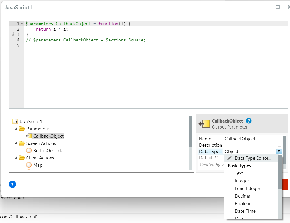 [OutSystems]Reactive WebのClient Actionでコールバック等を実装してみた #JavaScript - Qiita