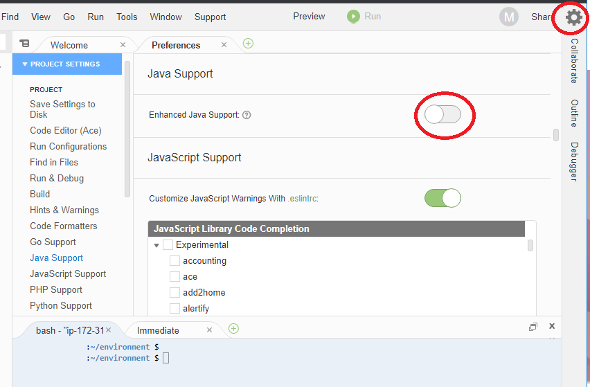 Cloud9でJava開発環境をつくってみた #AWS - Qiita