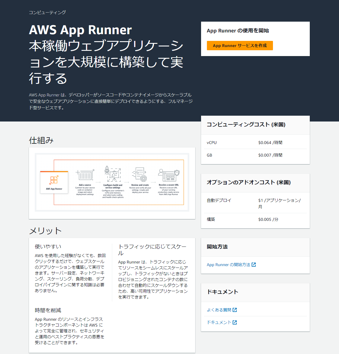 AWS App Runner についてざっくりと理解して触ってみる #初学者向け - Qiita