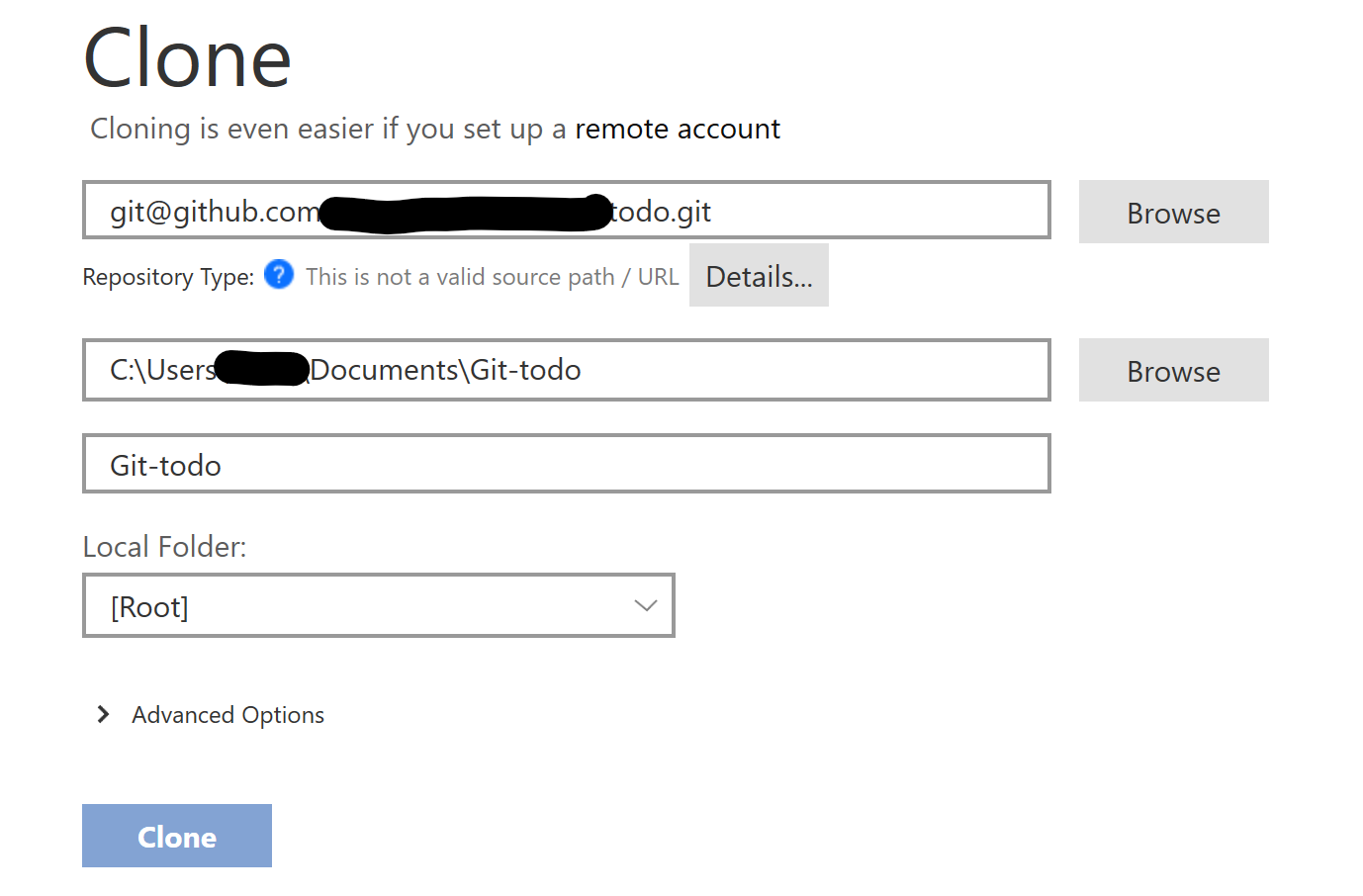 Cannot clone a git repository using Sourcetree #初心者 - Qiita