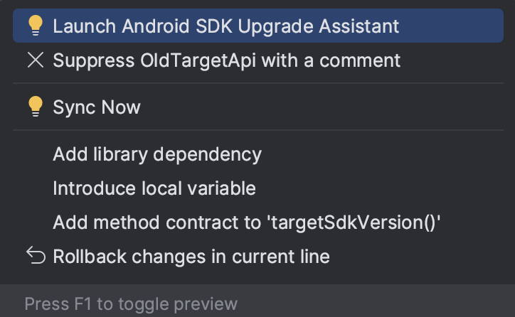 【AndroidStudio】SDKバージョンのアップデートにはAndroid SDK Upgrade Assistantが便利 #AndroidSDK - Qiita
