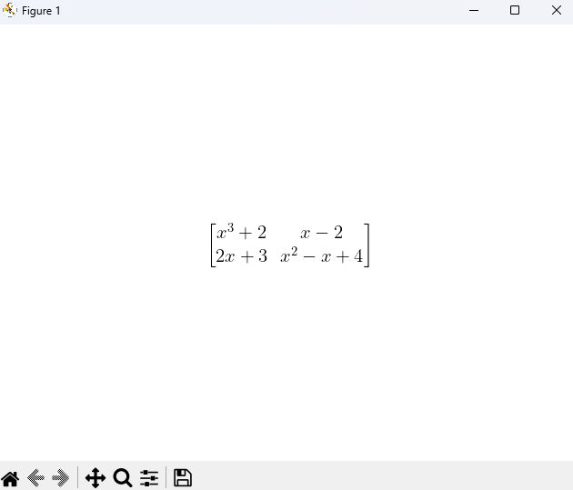 【Python】sympyの行列をlatex(matplotlib)で表示する #LaTeX - Qiita