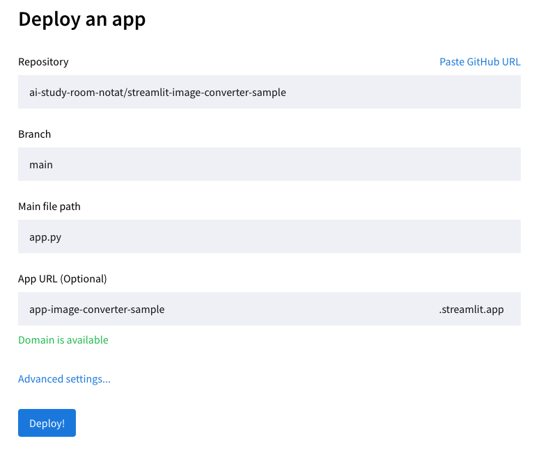 Streamlit Community Cloud を利用する方法 #GitHub - Qiita