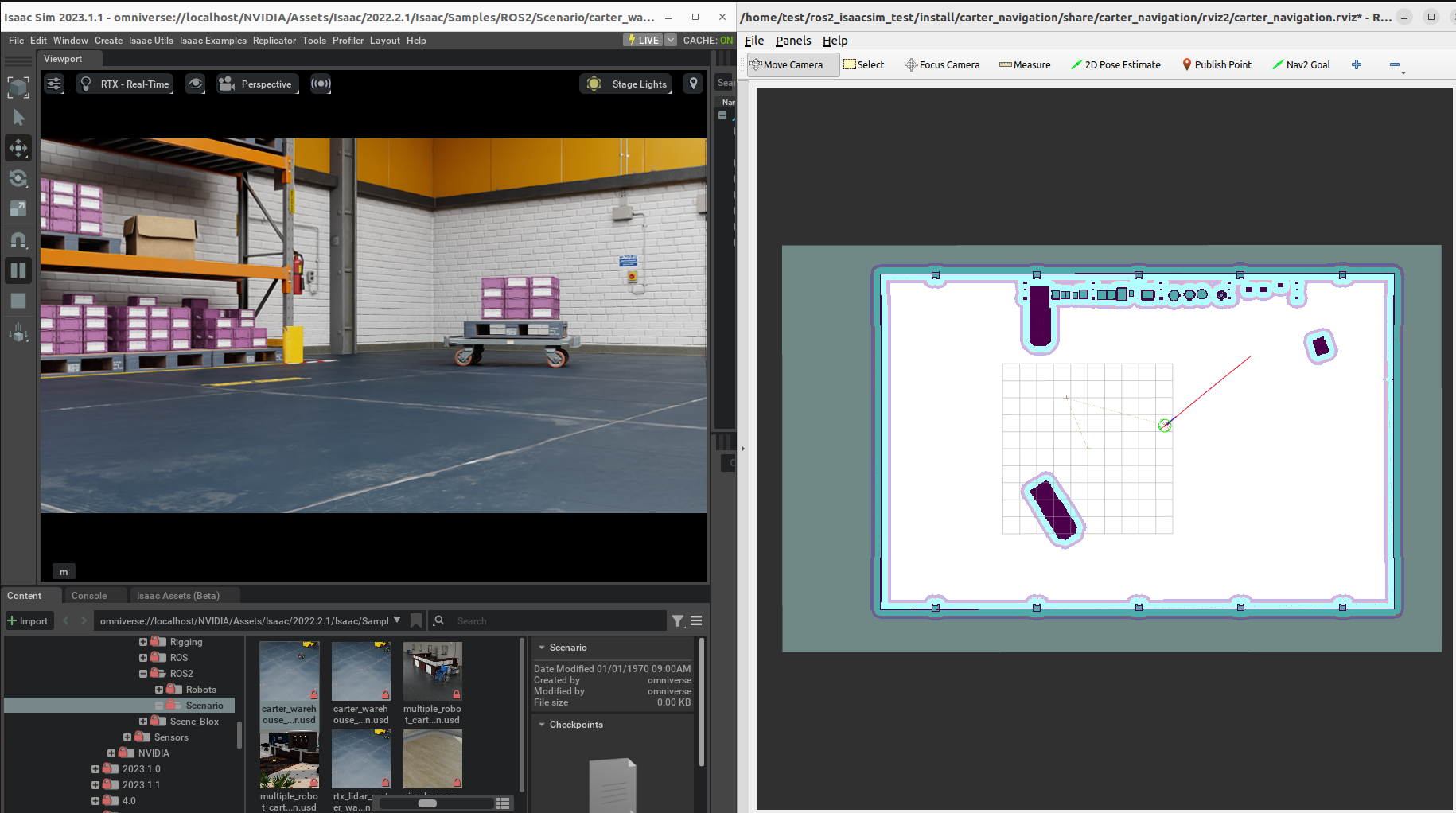 IsaacSimのROS2 Navigationを試してみる #Ubuntu22.04 - Qiita
