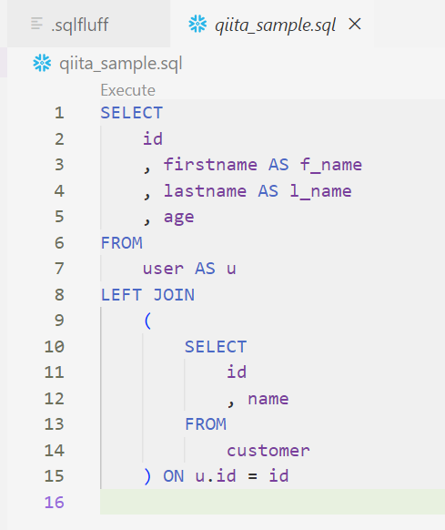 SQLfluffをPJに取り入れてみるよ #SQLFluff - Qiita
