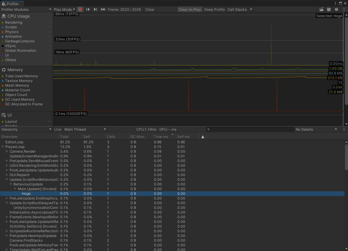 UnityのProfilerの簡単な使い方 #Unity - Qiita