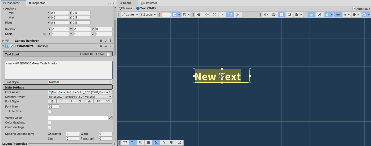 Unity UGUI TextMeshProに背景色を付ける方法 #Unity - Qiita