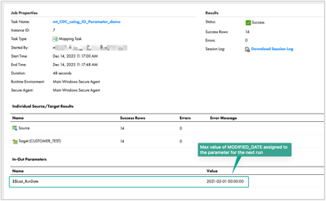 CDC using In-Out parameters in the Cloud Data Integration mapping #IDMC ...