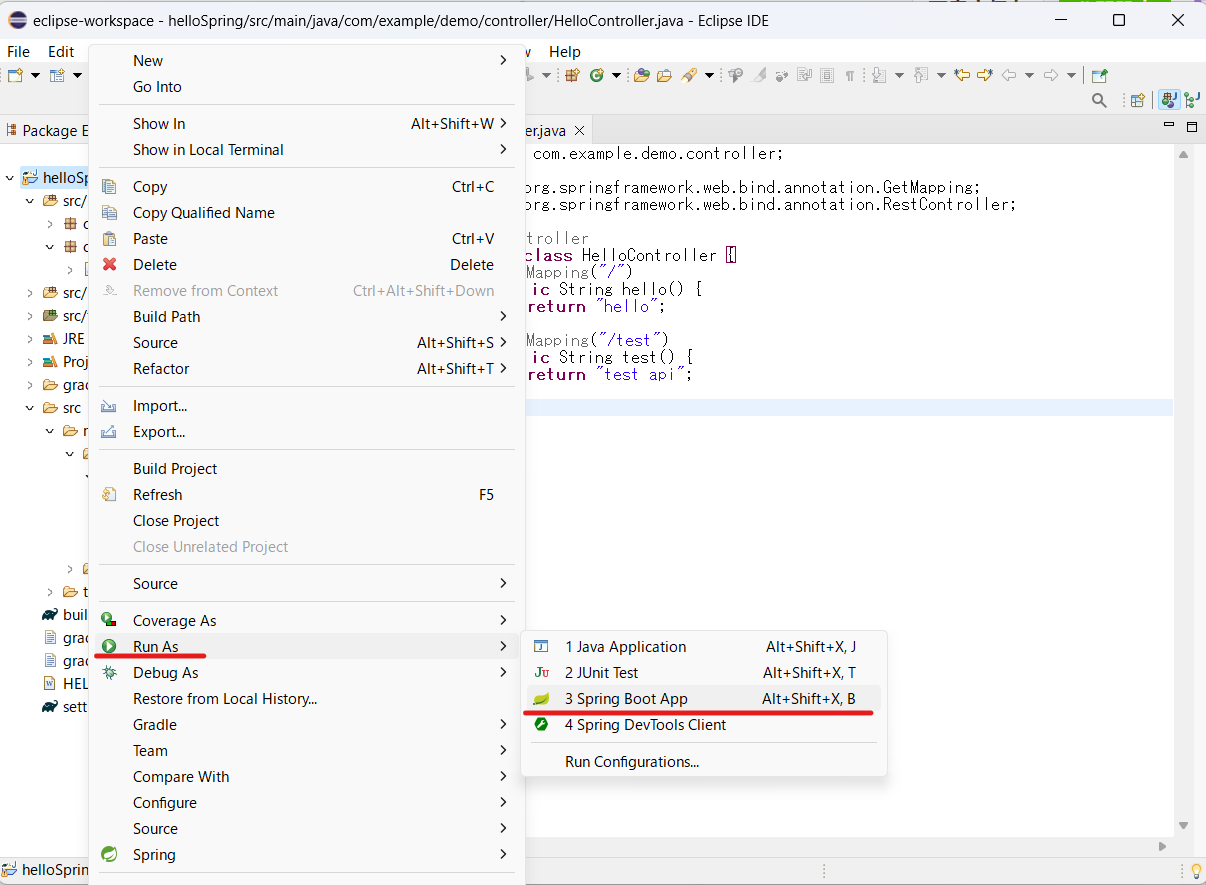 Spring bootでHelloWorldするまでの手順 #Java - Qiita