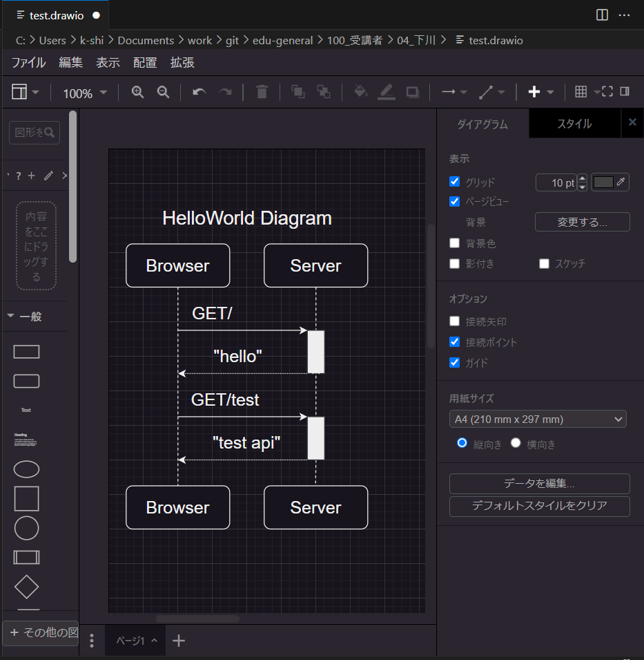 Draw.ioを追加して作図する #VSCode - Qiita