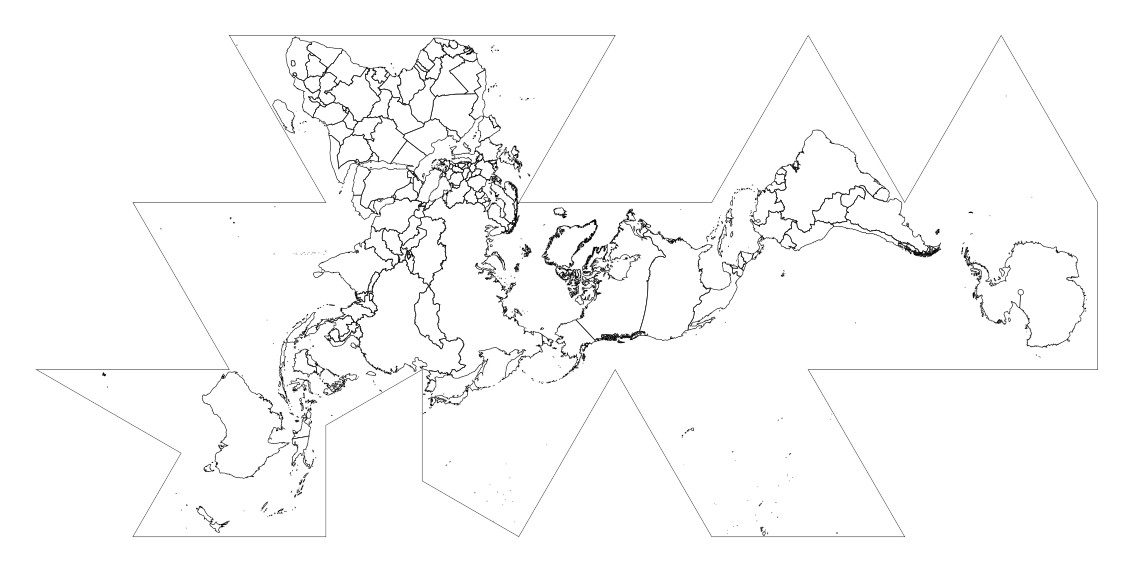 GeoJSONデータからDymaxion Mapを描く #Python - Qiita
