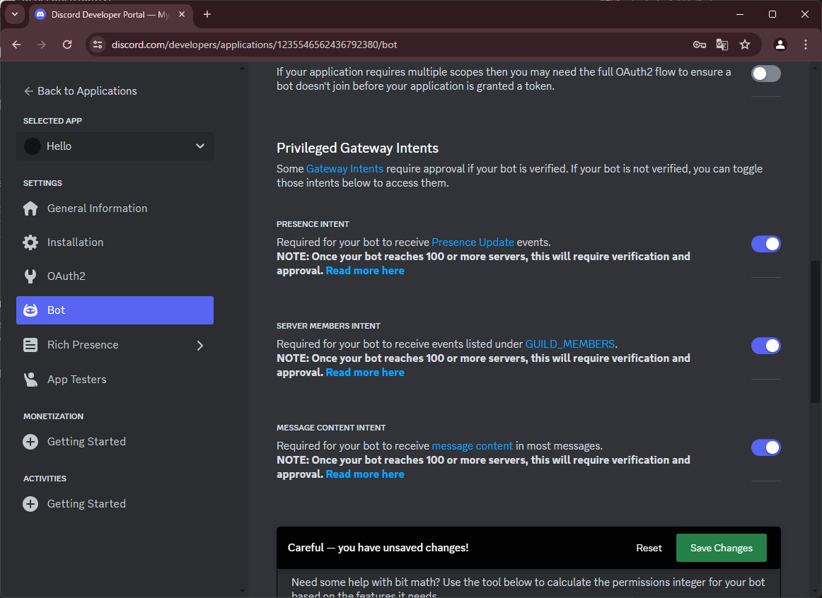 【Part1】Pythonで簡単Discord Bot開発入門 - Discord Botを作成し，サーバーに招待する方法！！ #初心者 - Qiita