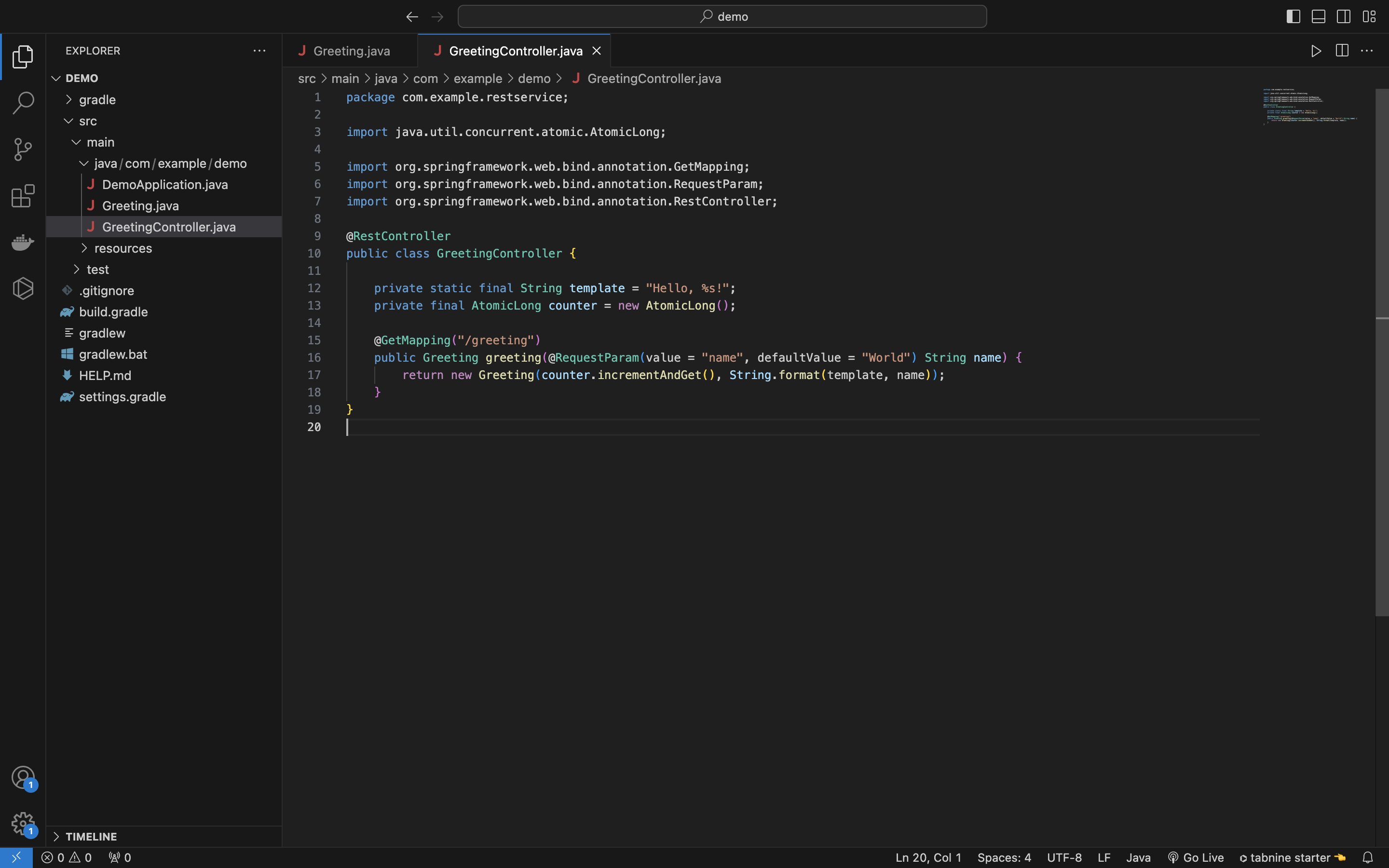Spring boot を のチュートリアルをやってみたpart1 #Java - Qiita