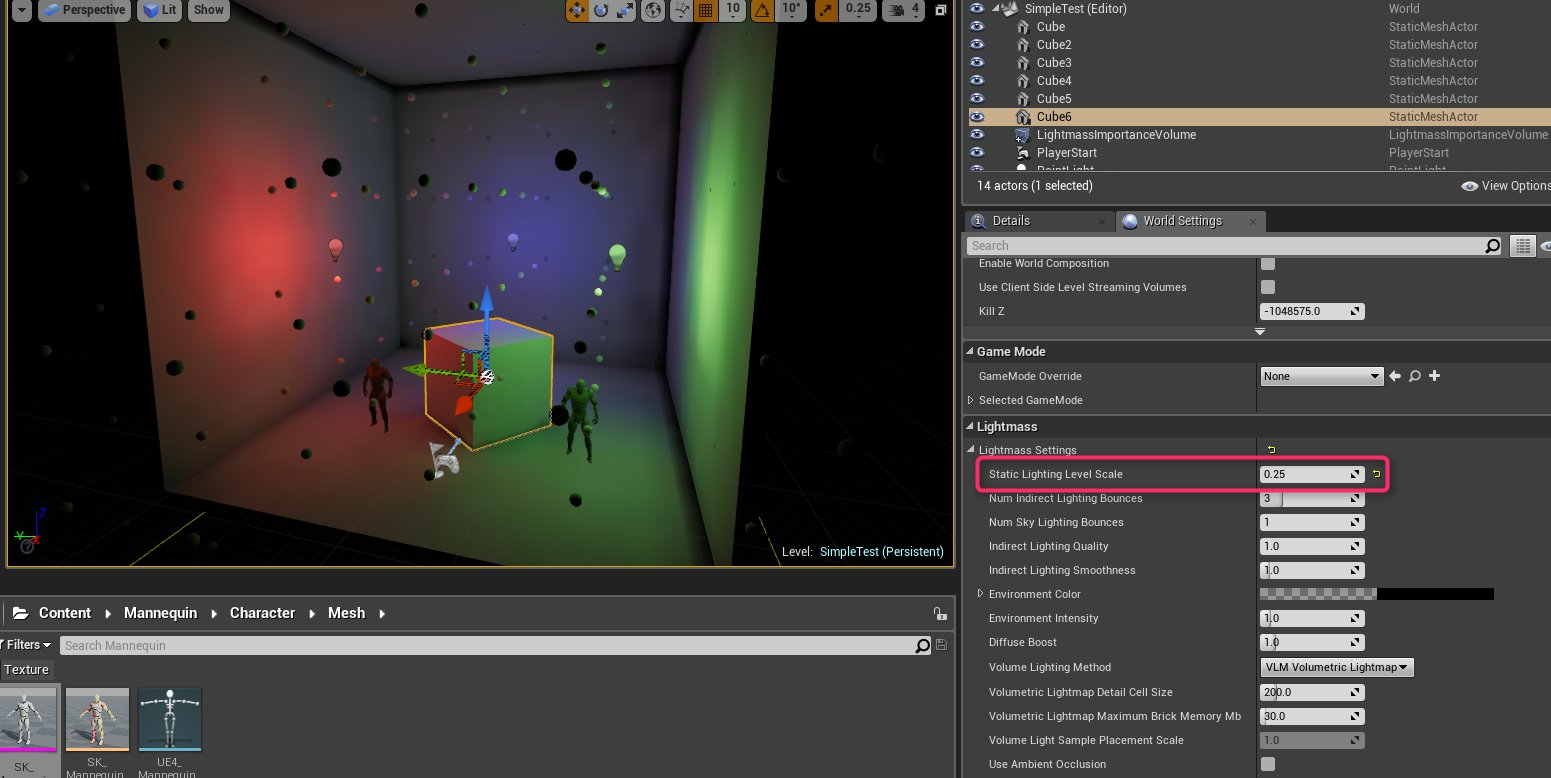 [UE4] Volumetric Lightmapをlightmass.iniをいじって調整する #UnrealEngine - Qiita