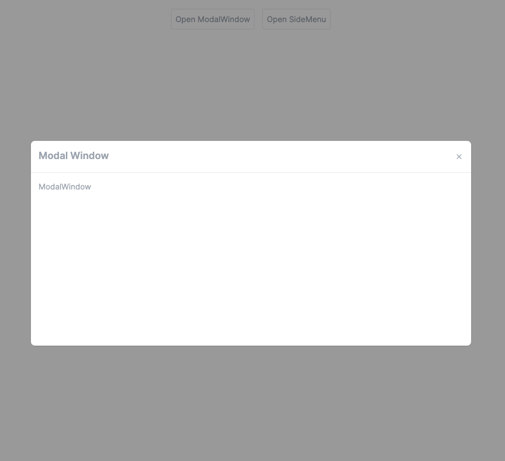 Reactで高機能？だけどお手軽シンプルなmodalwindowを作ってみた （おまけでsidemenuもあるよ） Tailwindcss Qiita