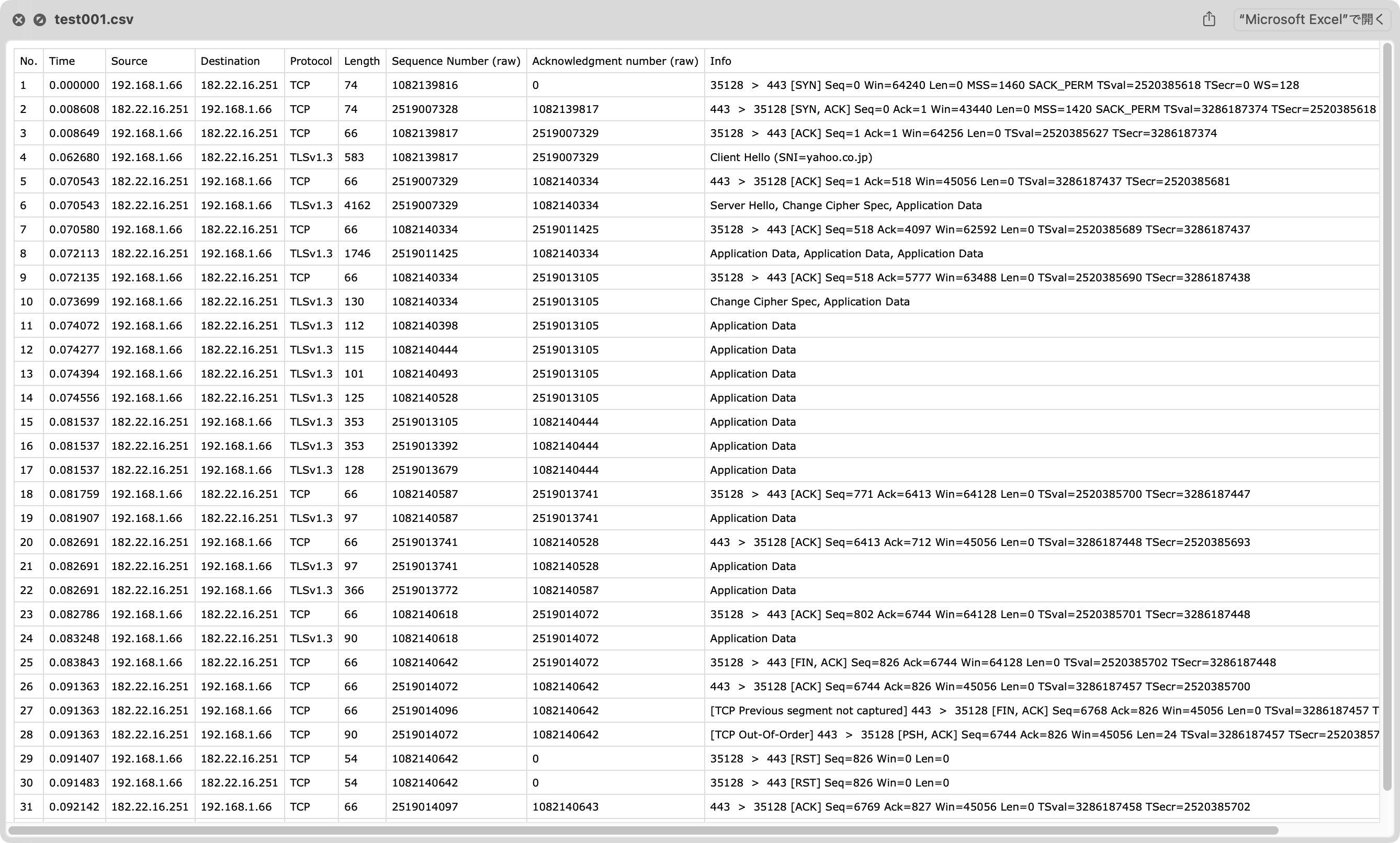 パケットキャプチャーファイルをCSV化する #Wireshark - Qiita