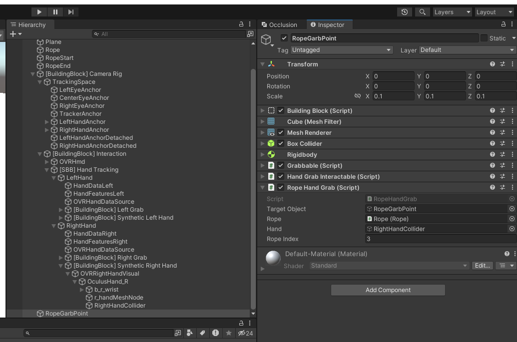[unity] Rope Toolkitを使ってハンドトラッキングで掴めるロープを作成する #Unity - Qiita