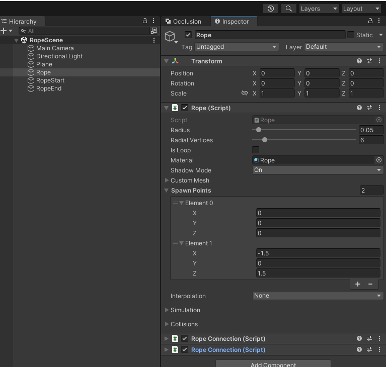[unity] Rope Toolkitを使ってハンドトラッキングで掴めるロープを作成する #Unity - Qiita